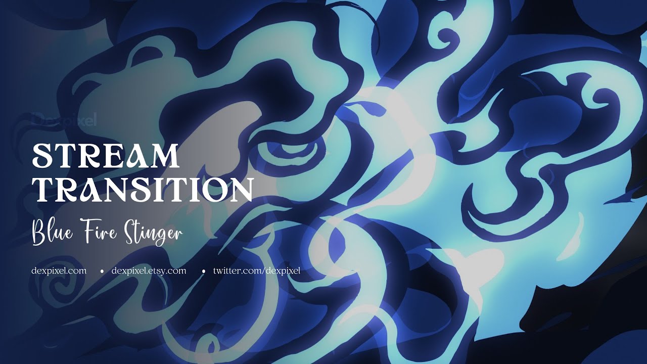 Blue Fire Stinger for Stream | Cartoon FX Animated Stream Transition ...
