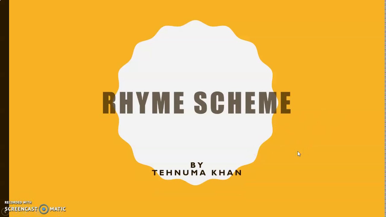 Rhyme Schemes - YouTube