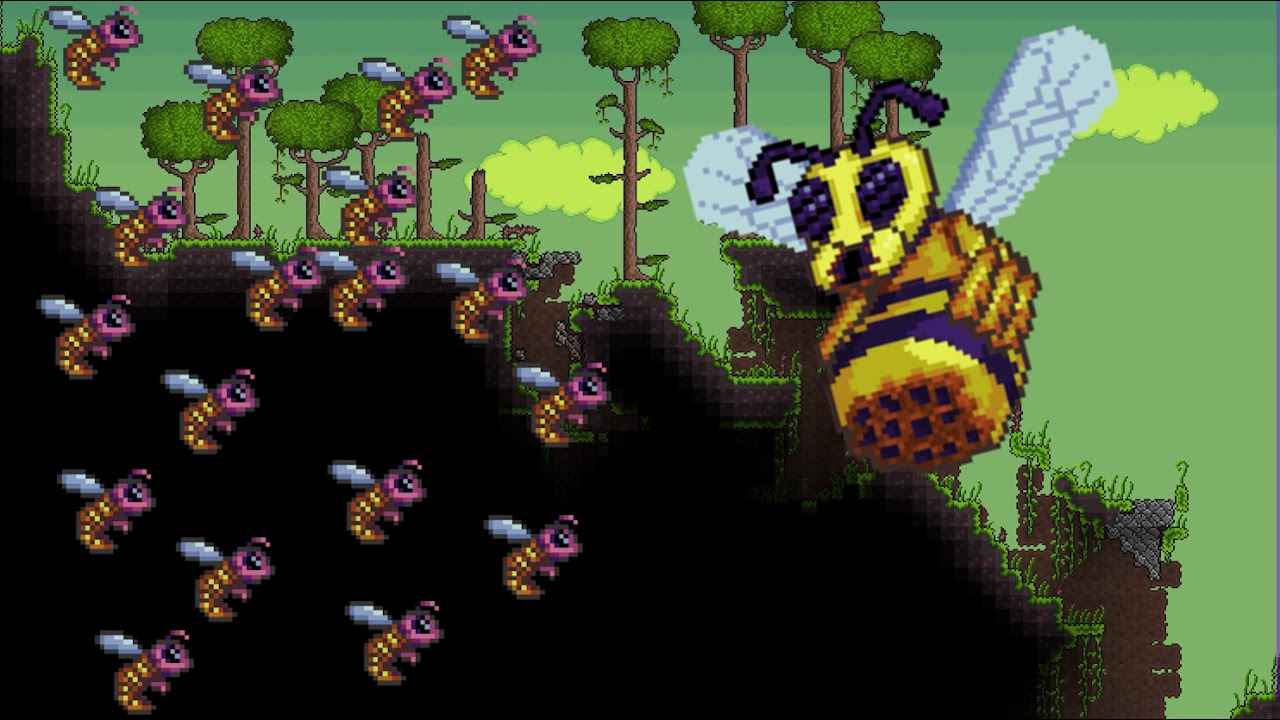 Terraria jungle theme - Bees Boosted - YouTube
