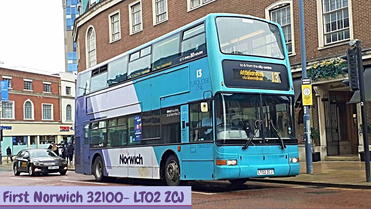 *Tired B7 Thrash* First Norwich Volvo B7TL Plaxton President 32100 ...