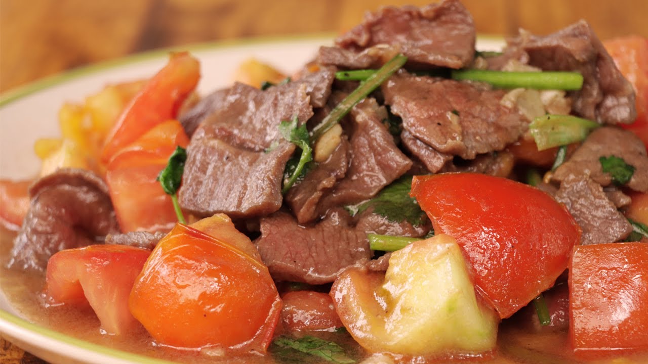 Beef with Tomato Recipe - Beef Stir fry with Tomatoes Recipes - Bodian ...