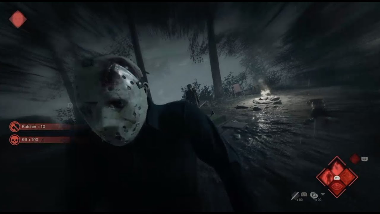 Friday the 13th Game Part IV Jason Voorhees Gameplay Weapon Swap Fire ...