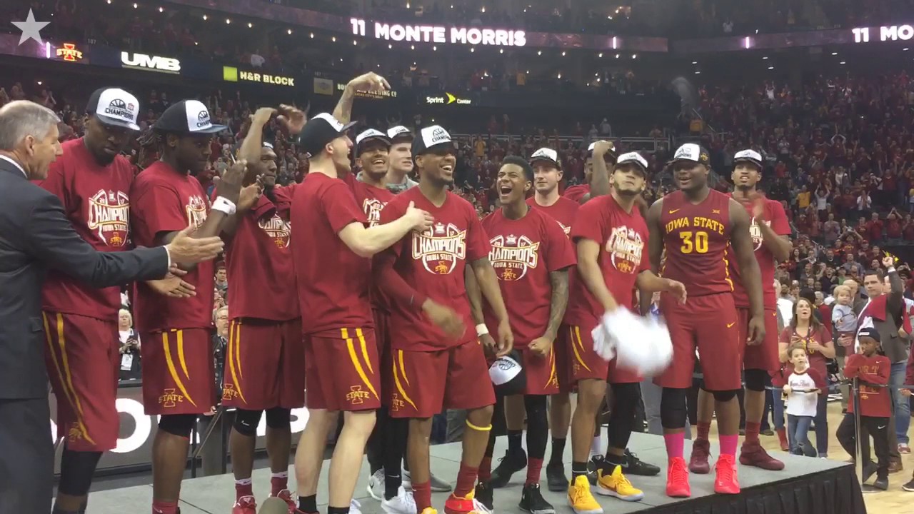 Iowa State celebrates third Big 12 Tournament title in four years - YouTube