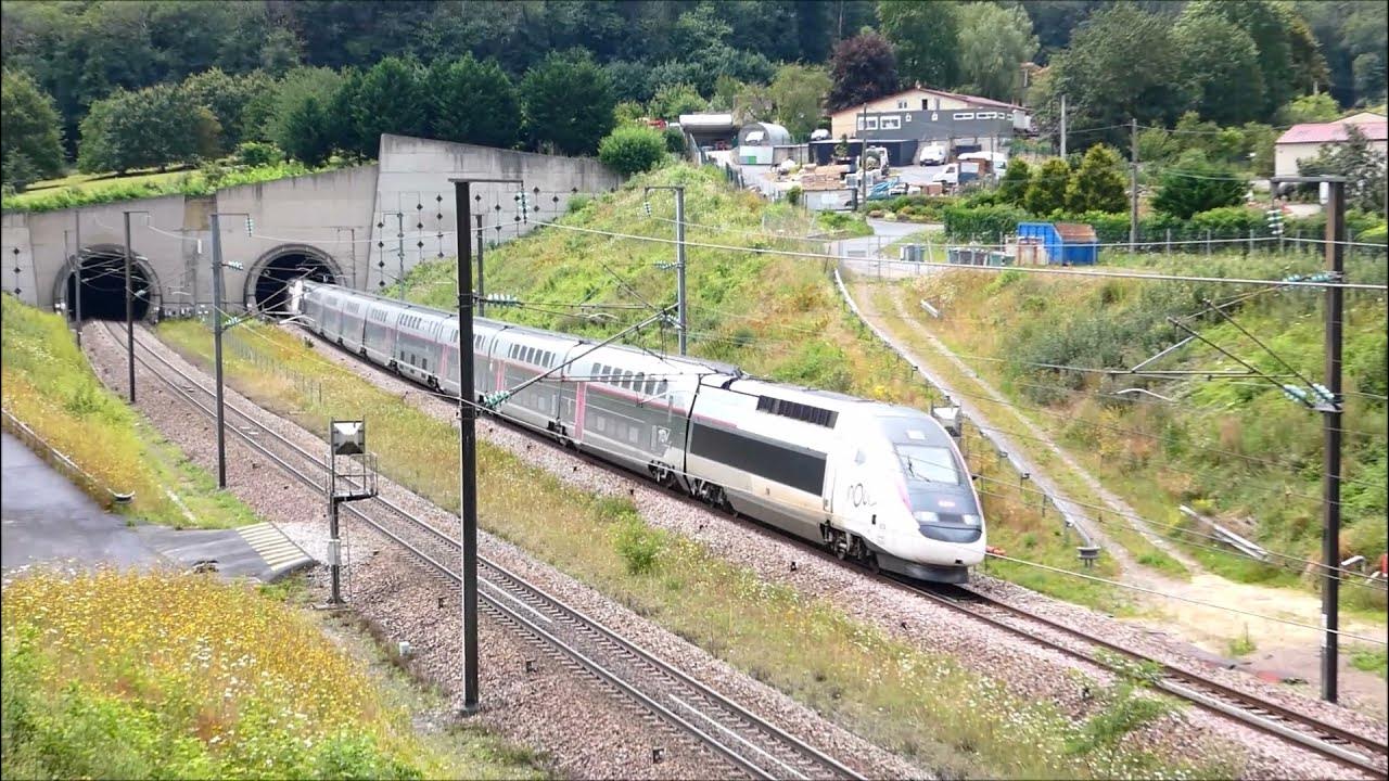 (LGV Atlantique & Essonne) Passage TGV, INOUI et OUIGO - tunnels de Villejust et Villebon - YouTube