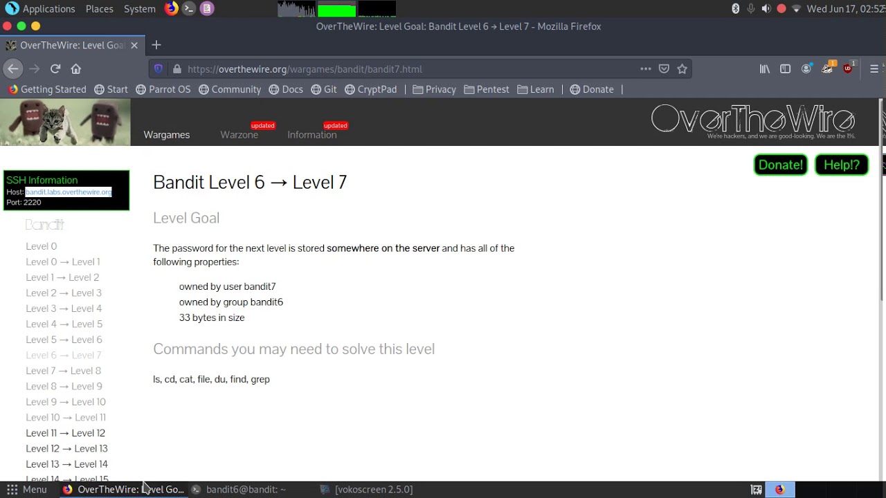 overthewire bandit walkthrough level 6-10 - YouTube