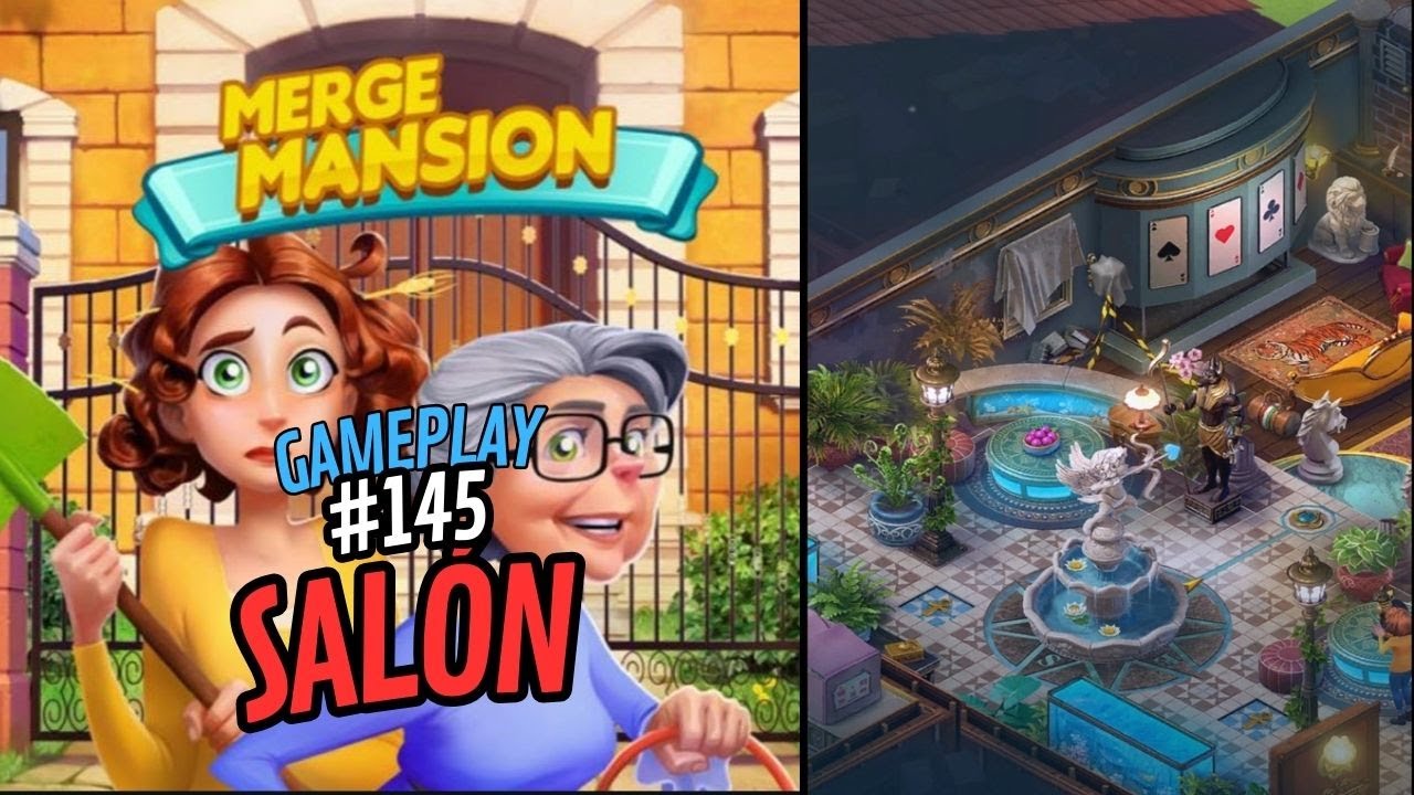 🏅 MERGE MANSION 😍 PARTE 145 🎮 GAMEPLAY 🧩 FULL STORY / Salón - Lounge ...