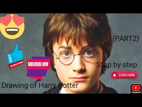 How to draw Harry Potter step by step (part2) Shading - YouTube