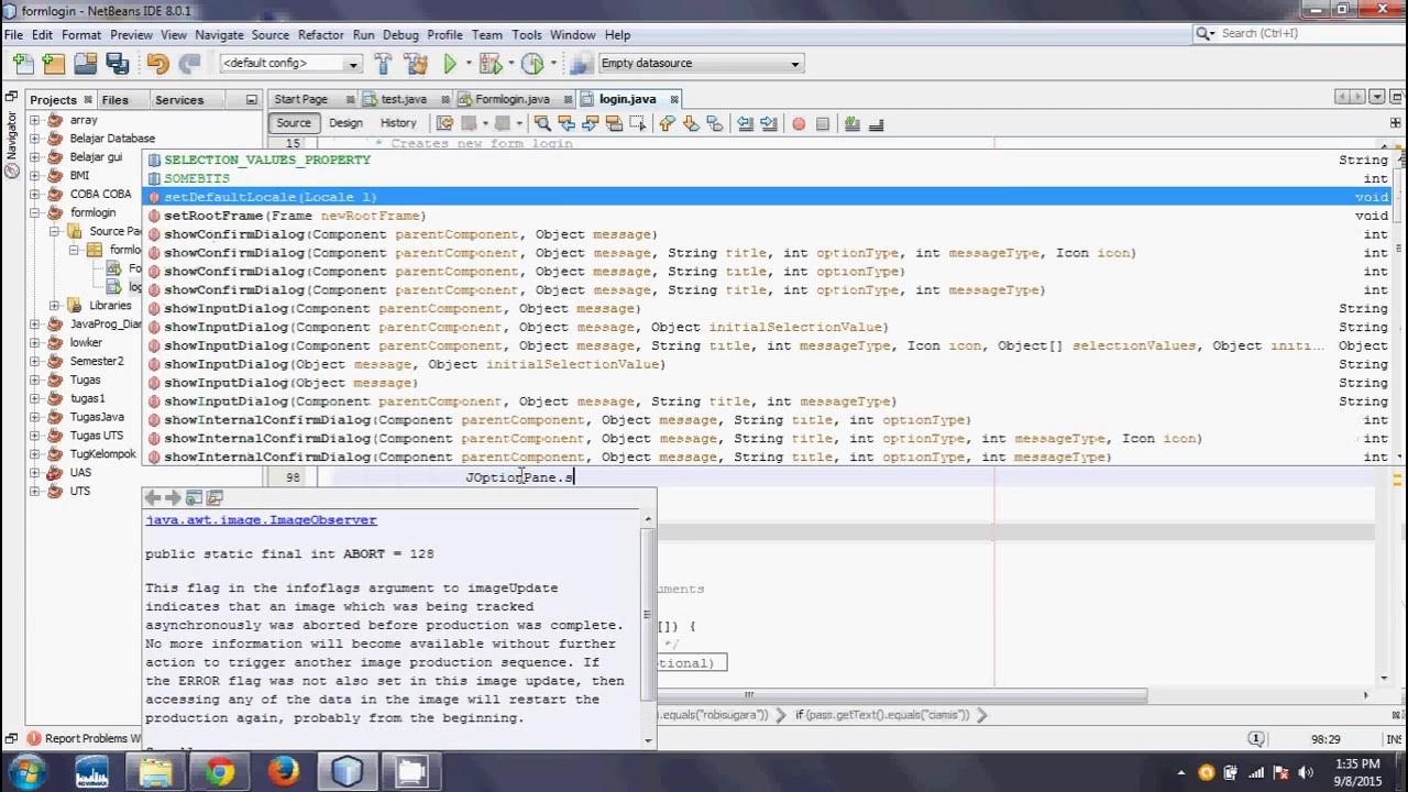 membuat form login dengan java netbeans - YouTube