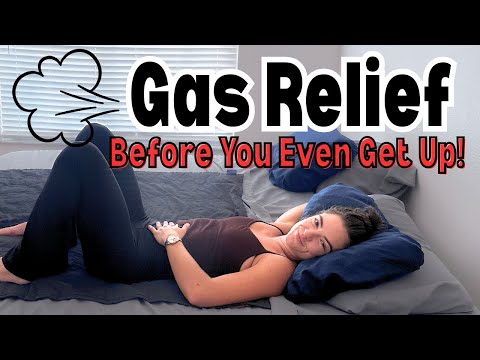Yoga in Bed for Gas & Bloat Relief | Gentle Morning or Night Stretches
