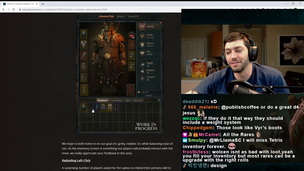 Diablo 4 Update - Discussion on Inventory Interface - YouTube