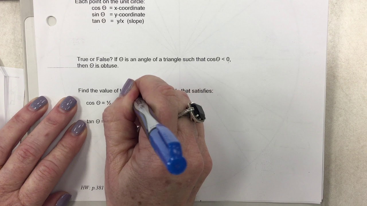 Pre-Calc | 4.3 exact values - YouTube