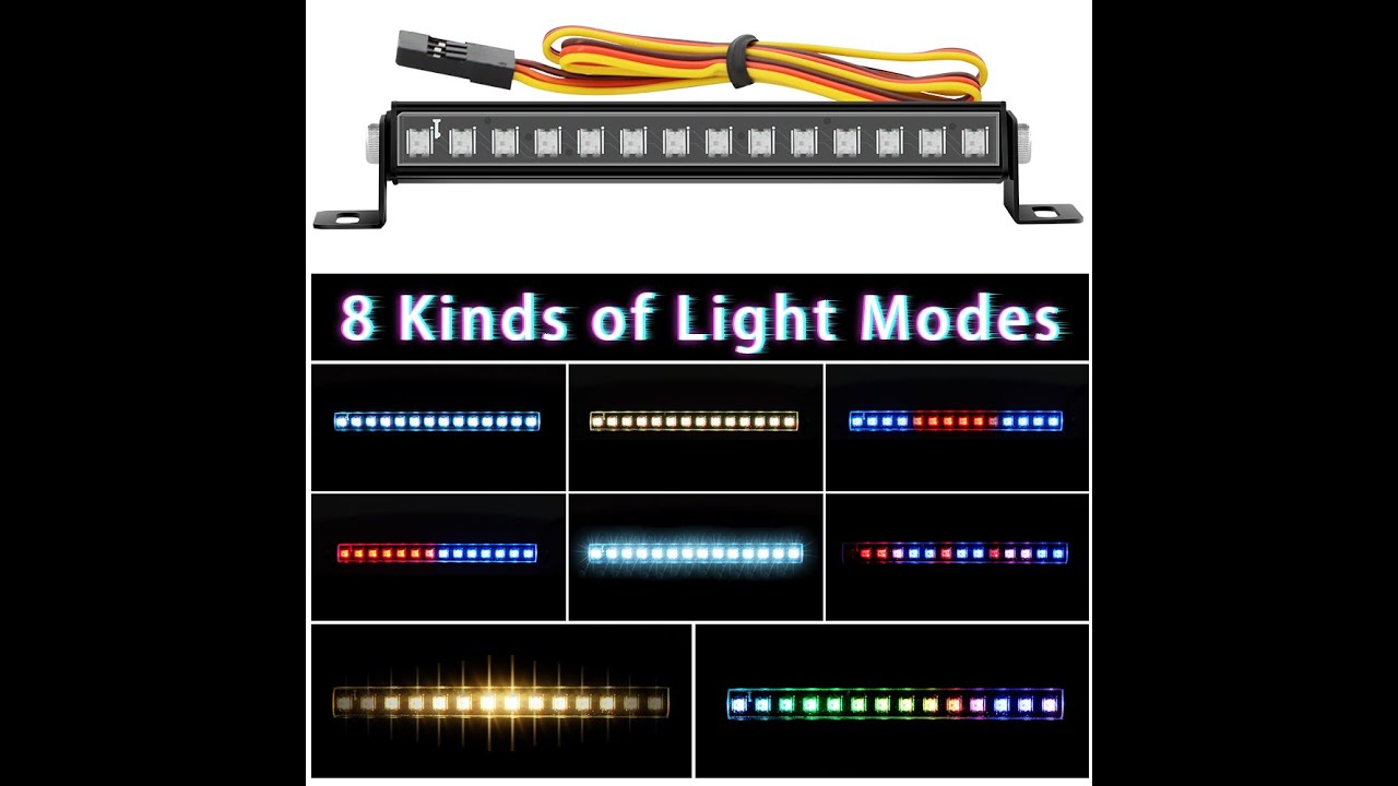 AXIAL SCX24 Light Bar Upgrade Parts - YouTube