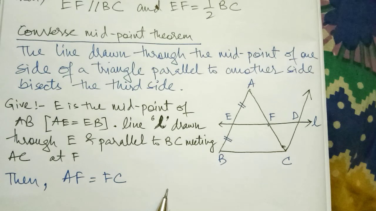 MID-POINT THEOREM module-1 cl-9 - YouTube