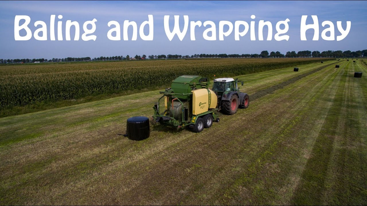 Baling and Wrapping Hay (Round Bales) - YouTube