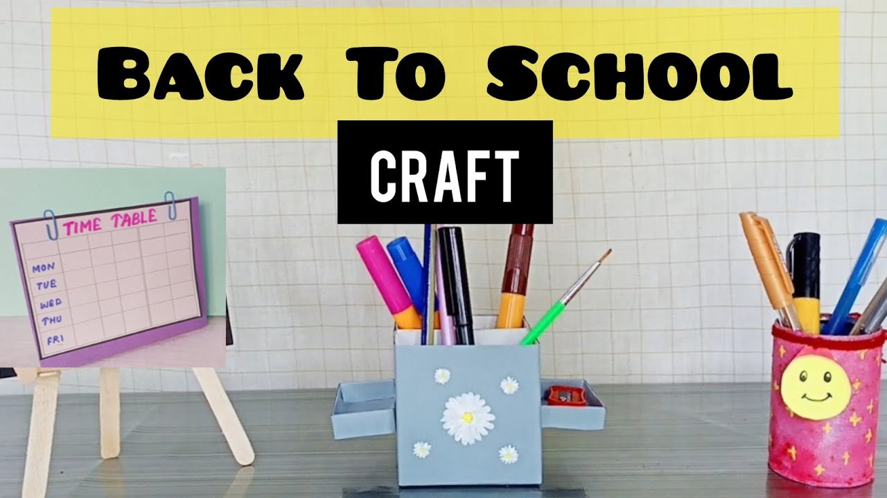 📅Timetable Holder/Desktop Timetable making DIY/Timetable craft🏫Back to ...