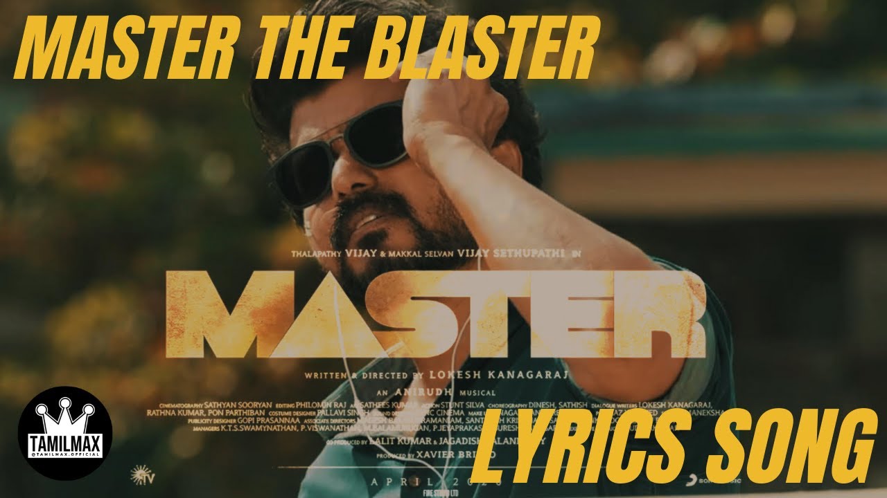 Master | Master The Blaster Video Lyrics Song | Vijay in | Anirudh ...