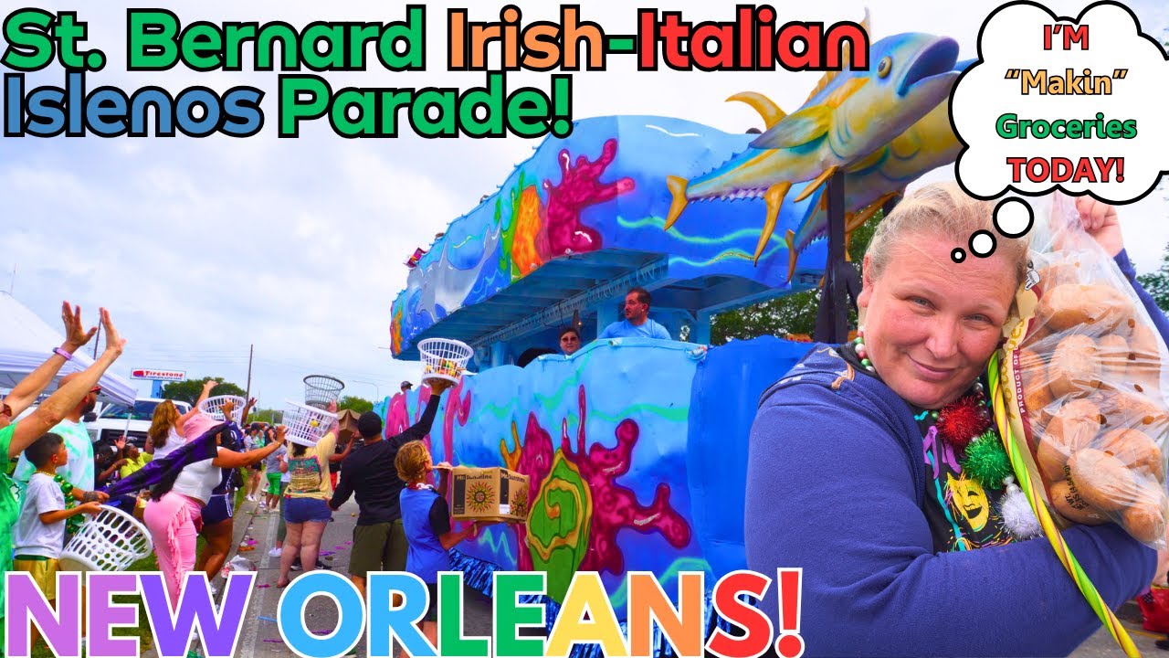 We are "MAKIN GROCERIES" at this parade. 🥔🥕🧅🍍🍋🥬 . St. Bernard Irish ...