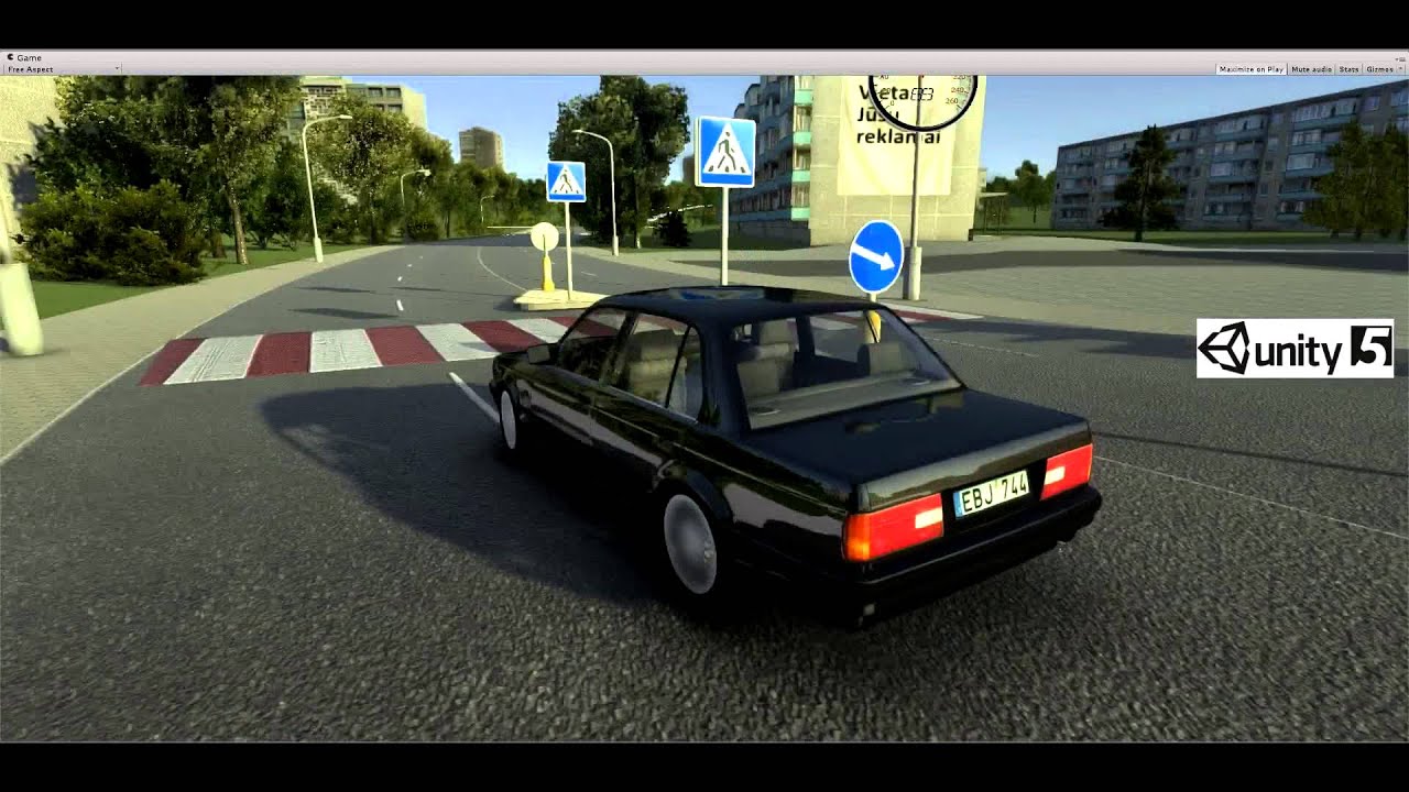 Unity 5 Car. Vilnius Racing //Lazdynai - YouTube
