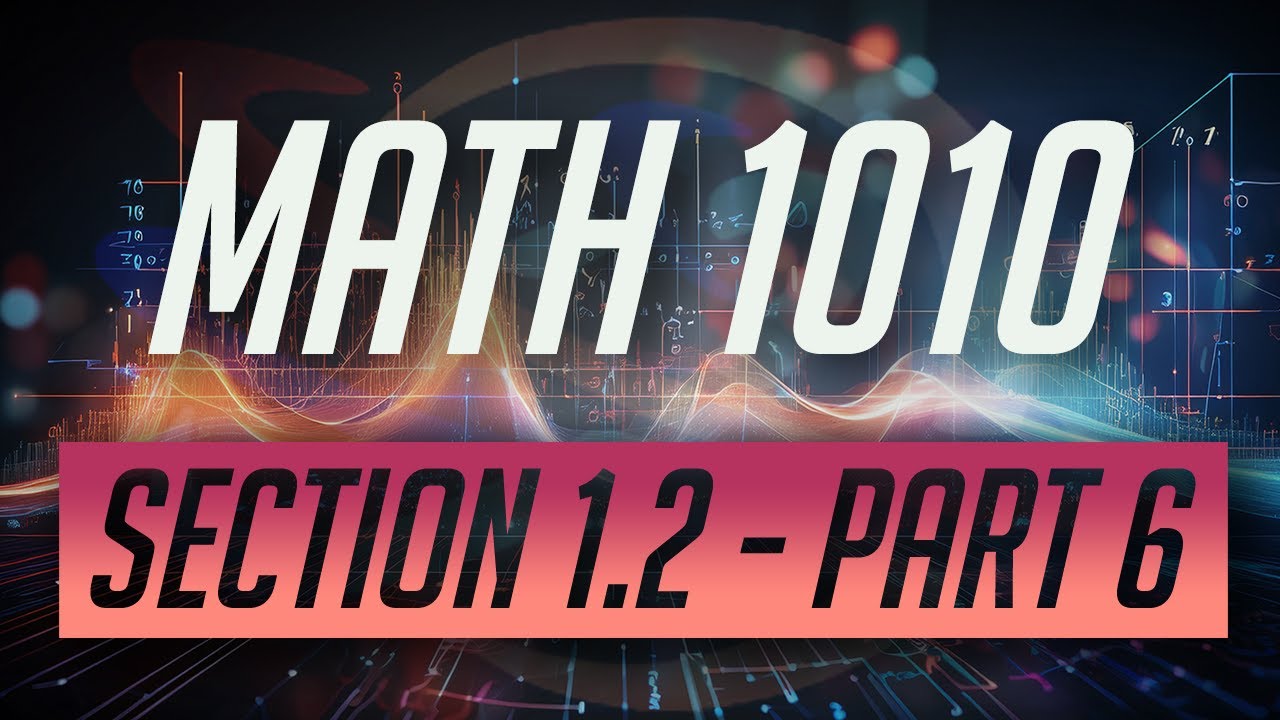 Section 1.2 - Intro to Functions, Domain & Range - Part 6/6 - YouTube