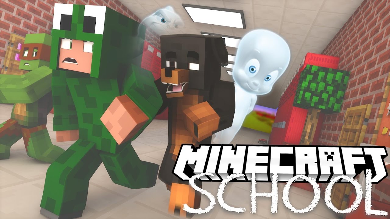 Minecraft School - GHOSTS TAKE OVER THE SCHOOL!? w/ Tiny Turtle - YouTube
