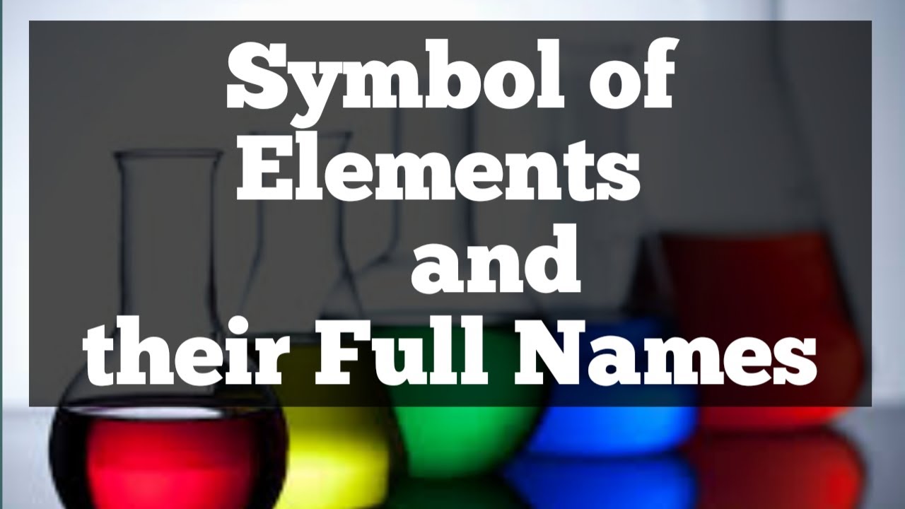 Full Names of Chemistry Elements and their symbols | AZ information ...