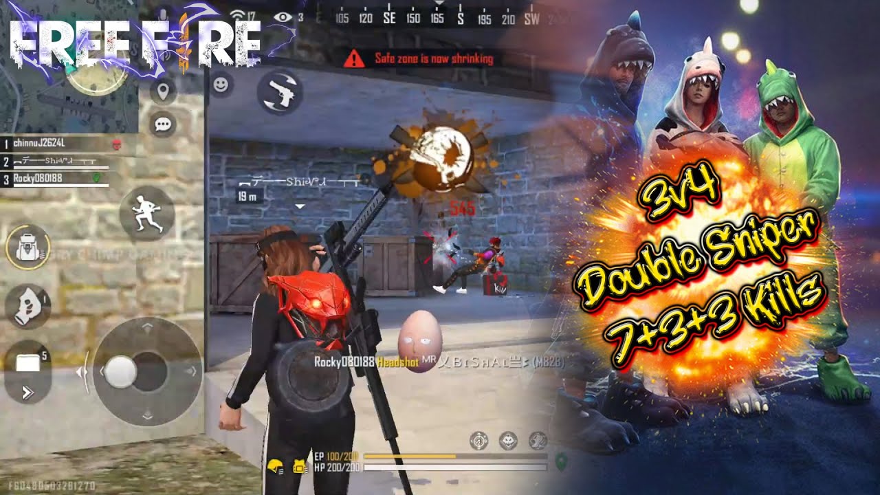 3v4 Ranked Game Booyah! - Must Watch - Garena Free Fire...!!! - YouTube