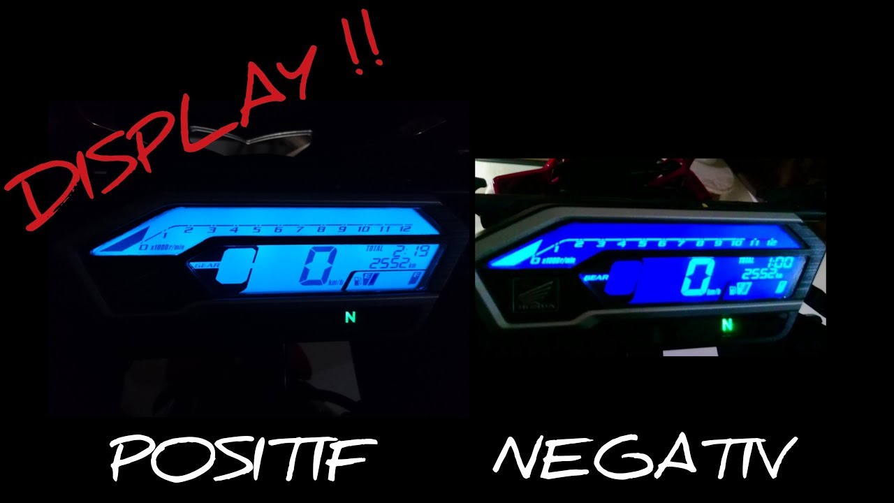 Display negativ speedometer | CBR 150R FACELIFT - YouTube