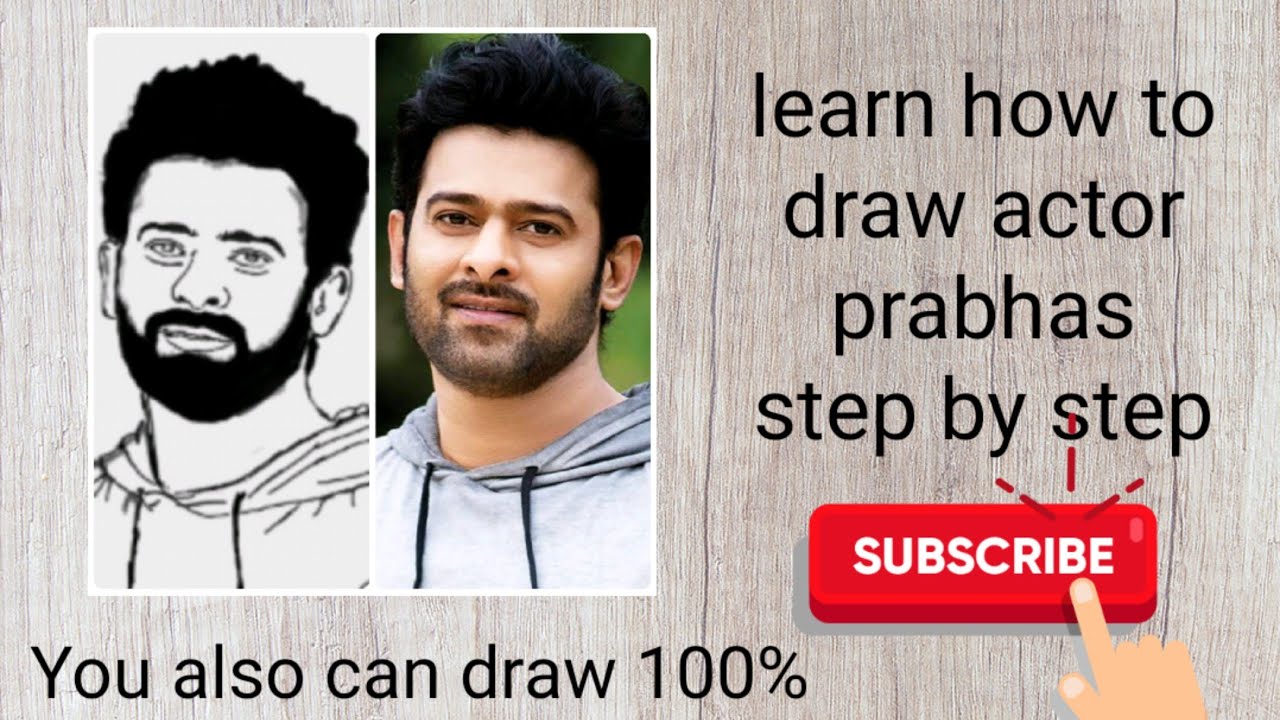 learn how to draw actor prabhas step by step/you also can draw 100% ...