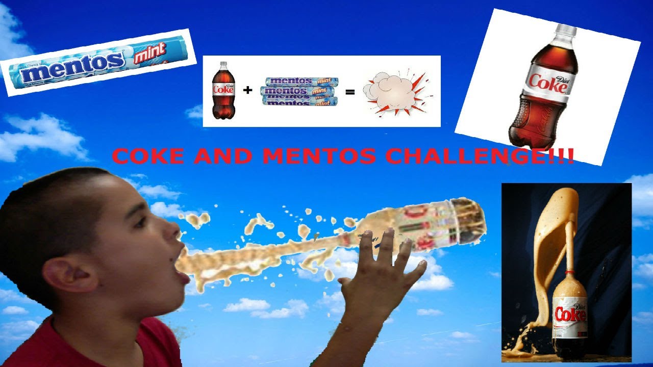 Mentos and coke challenge - YouTube