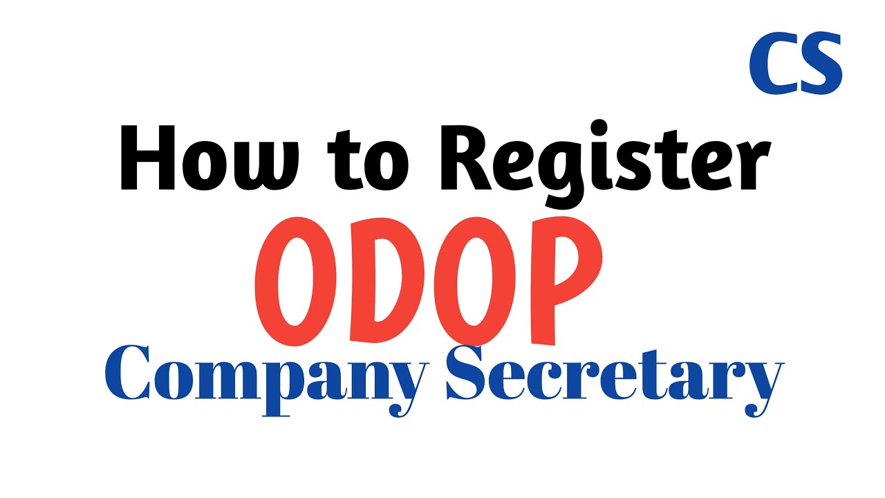 How to register for ODOP June 2023 process || icsi ODOP - YouTube