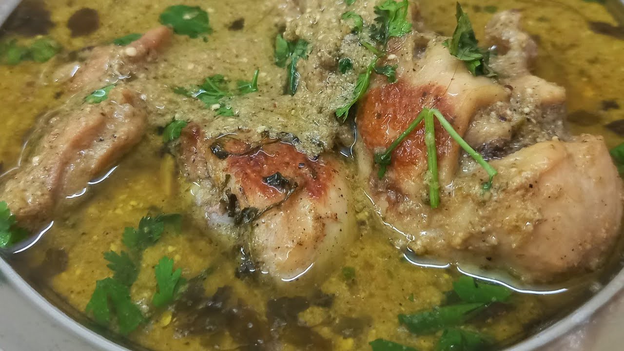 Creamy Chicken Afghani gravy, Chicken afghani Restaurant style - YouTube