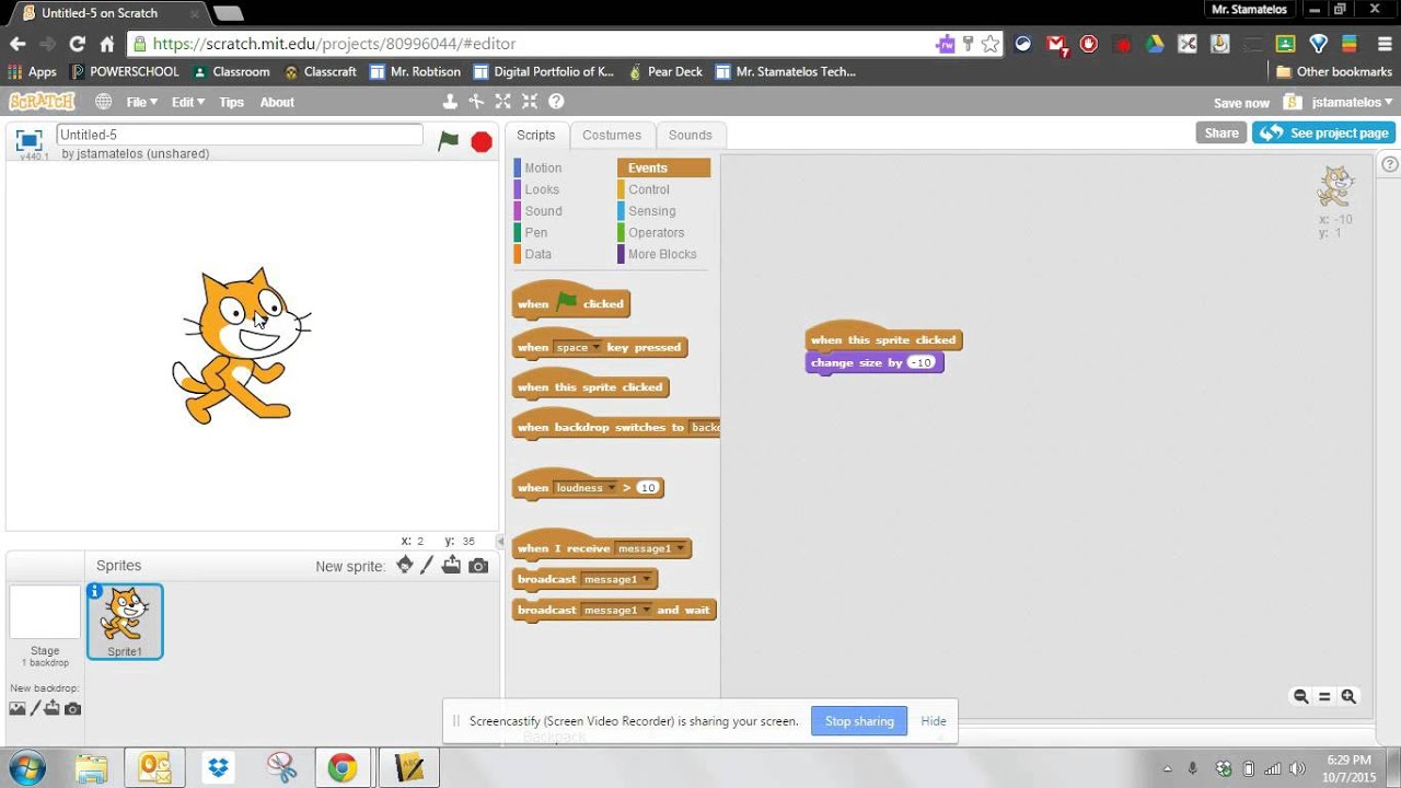 Scratch - Make your Sprite Grow and Shrink - YouTube