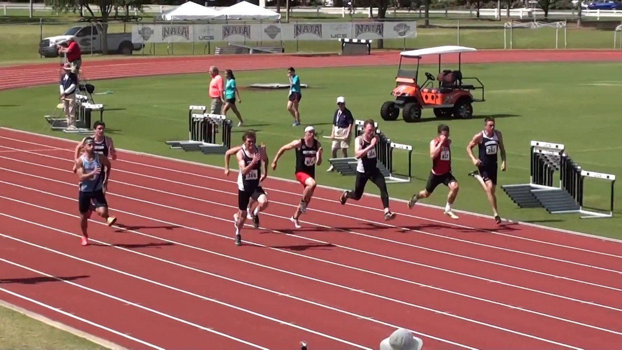 2018 NAIA Outdoor - Men's Decathlon 100m Dash - Heat 2 - YouTube