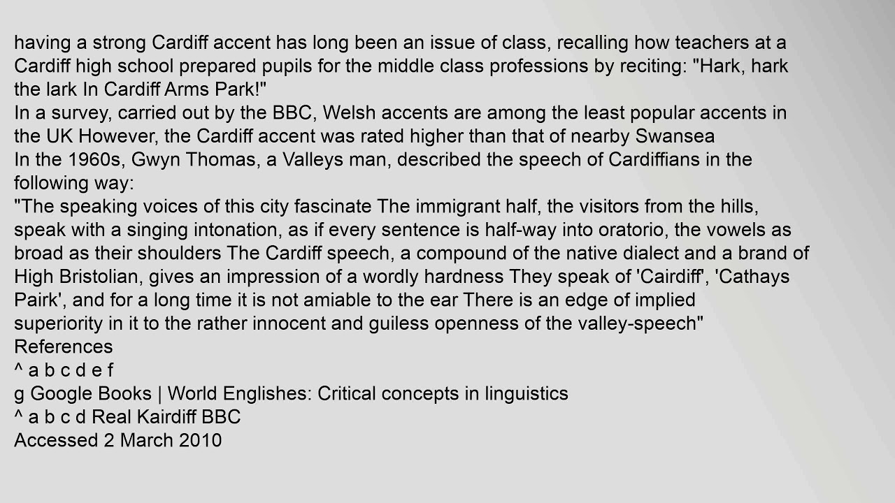 Cardiff English - YouTube