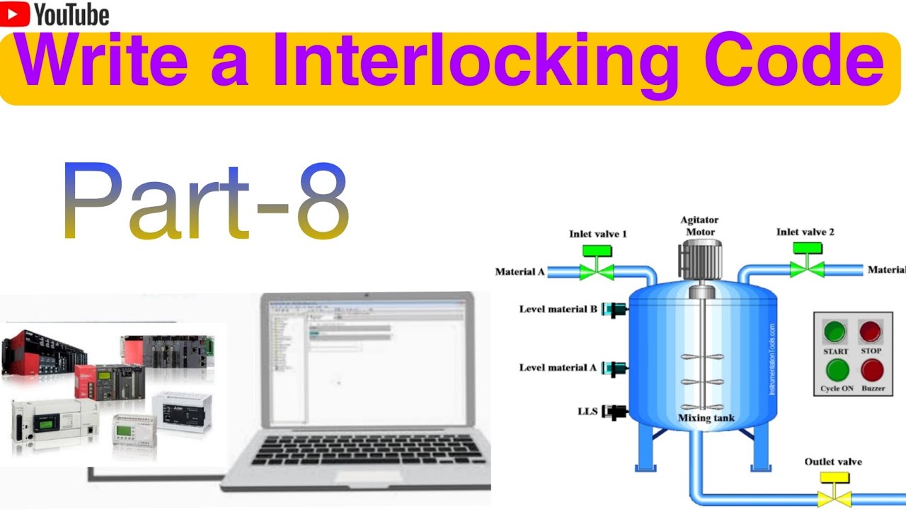 Lession- 8 Write a Interlocking Code in Mitsubishi PLC software. - YouTube