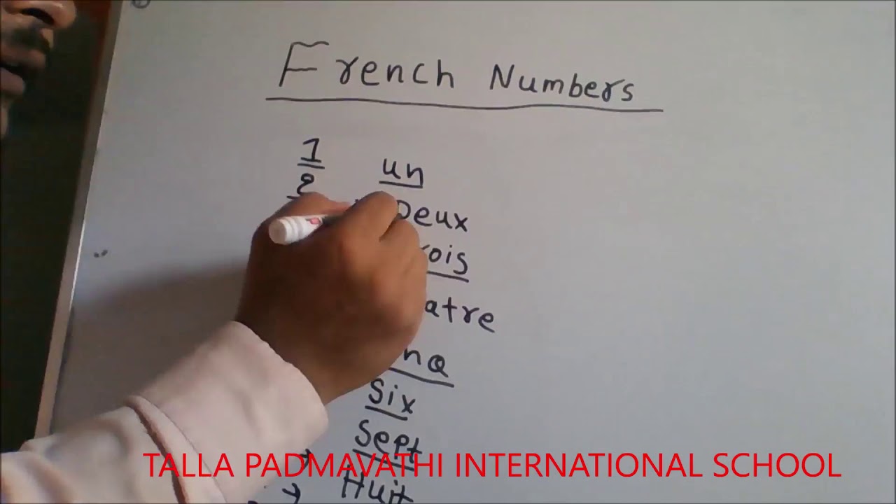 FRENCH NUMBERS 1 - YouTube
