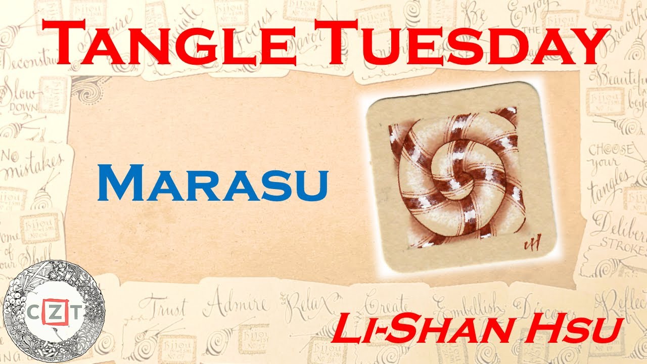 Tangle Tuesday 禪繞圖樣~Marasu / Zentangle / 禪繞畫 / ゼンタングル - YouTube