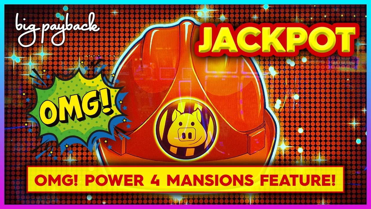 JACKPOT! HUFF N' MORE PUFF POWER 4!! Awesome MANSIONS FEATURE TRIGGER ...
