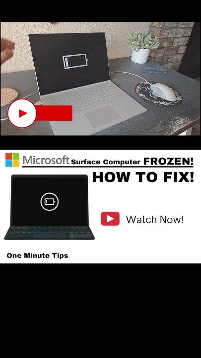 HOW TO FIX A FROZEN / NOT WORKING MICROSOFT SURFACE COMPUTER! One Minute Tips- Tech- #shorts ...