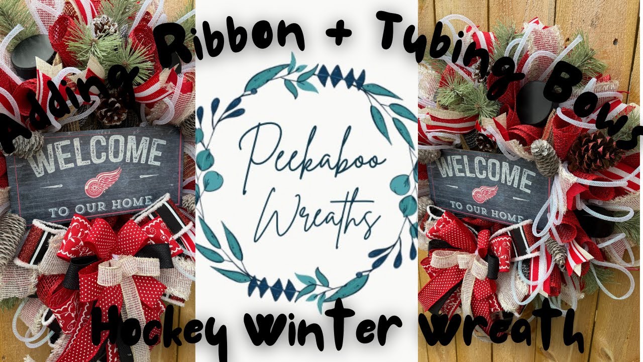 How I Add Ribbon & Tubing Bows to Elevate a Winter Wreath - YouTube