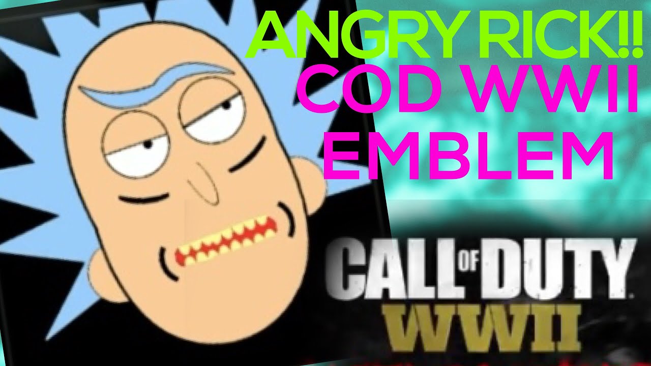 Rick and Morty - ANGRY RICK!! Cod WWII Custom Emblem Tutorial! - YouTube