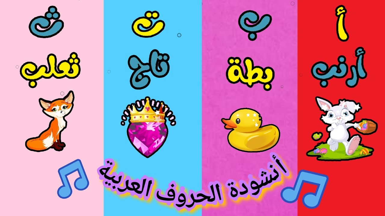 أنشودة الحروف العربية للاطفال | ألف أرنب يجري يلعب | Arabic Alphabet ...