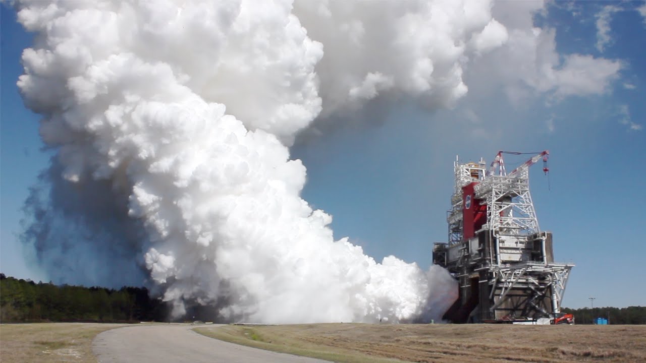 SLS Test Fire #2, Remote Camera Views! - YouTube