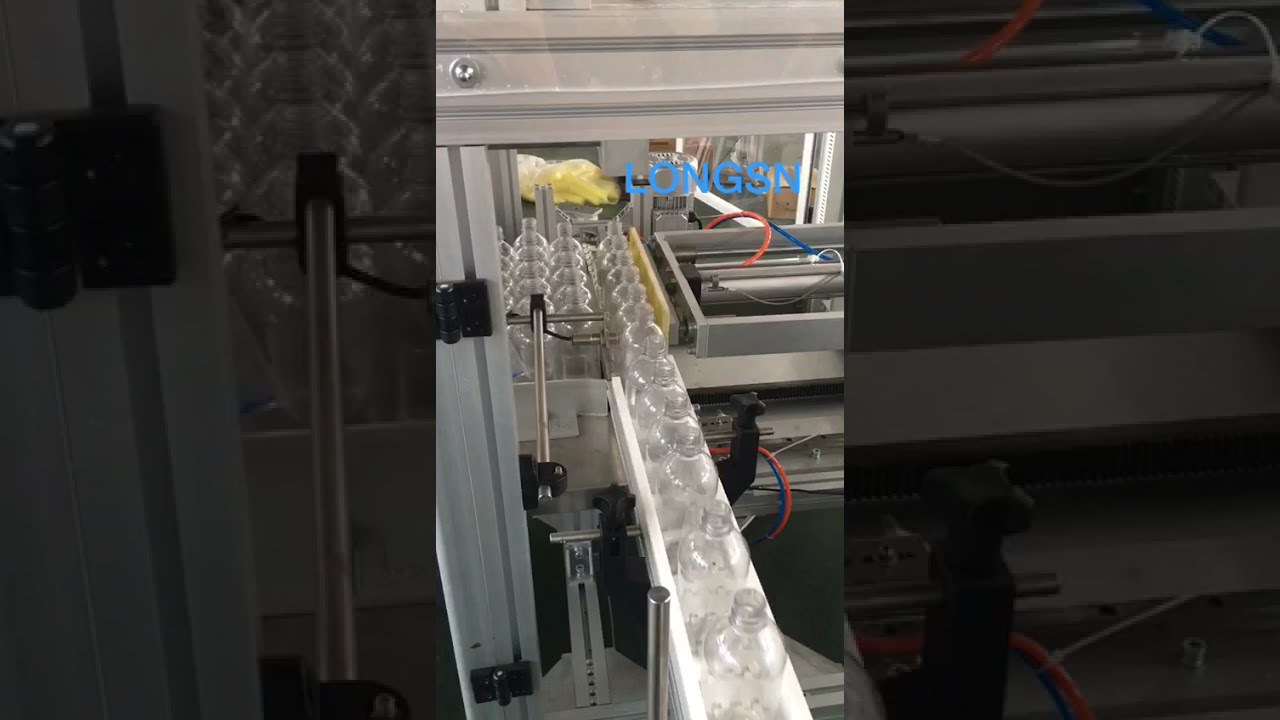 Full automatic plastic empty bottle bagging bag packing machine - YouTube
