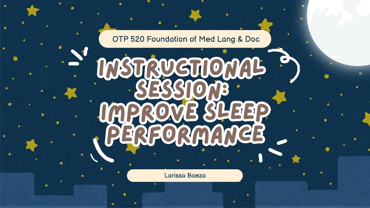 instructional session: improving sleep performance - YouTube