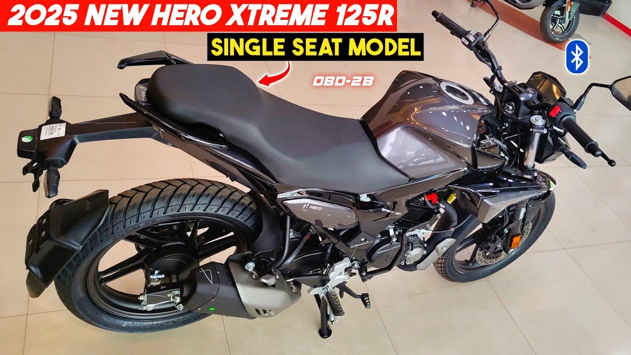 ये है 2025 New Hero XTREME 125R ABS SINGLE SEAT Obd2b Model Black ...
