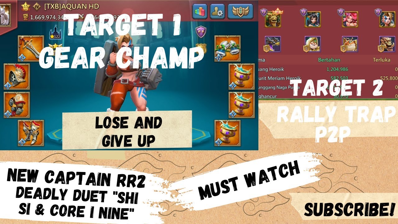 Tutorial Mengalahkan Defense RL GEAR CHAMP and Rally Trap P2P || Part 2 Deadly Duet Two RL - YouTube