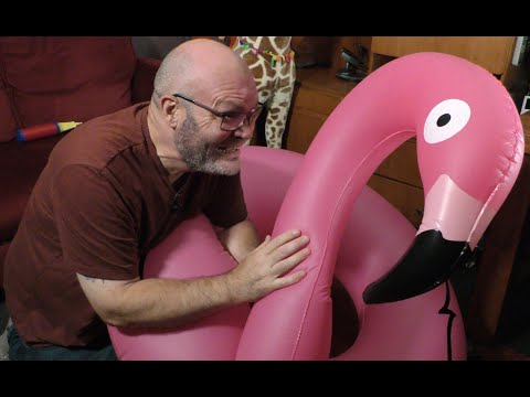 Pink flamingo Inflatable Balloon Pump Inflation relaxing Tangobaldy™ Family Friendly Fun no bursting