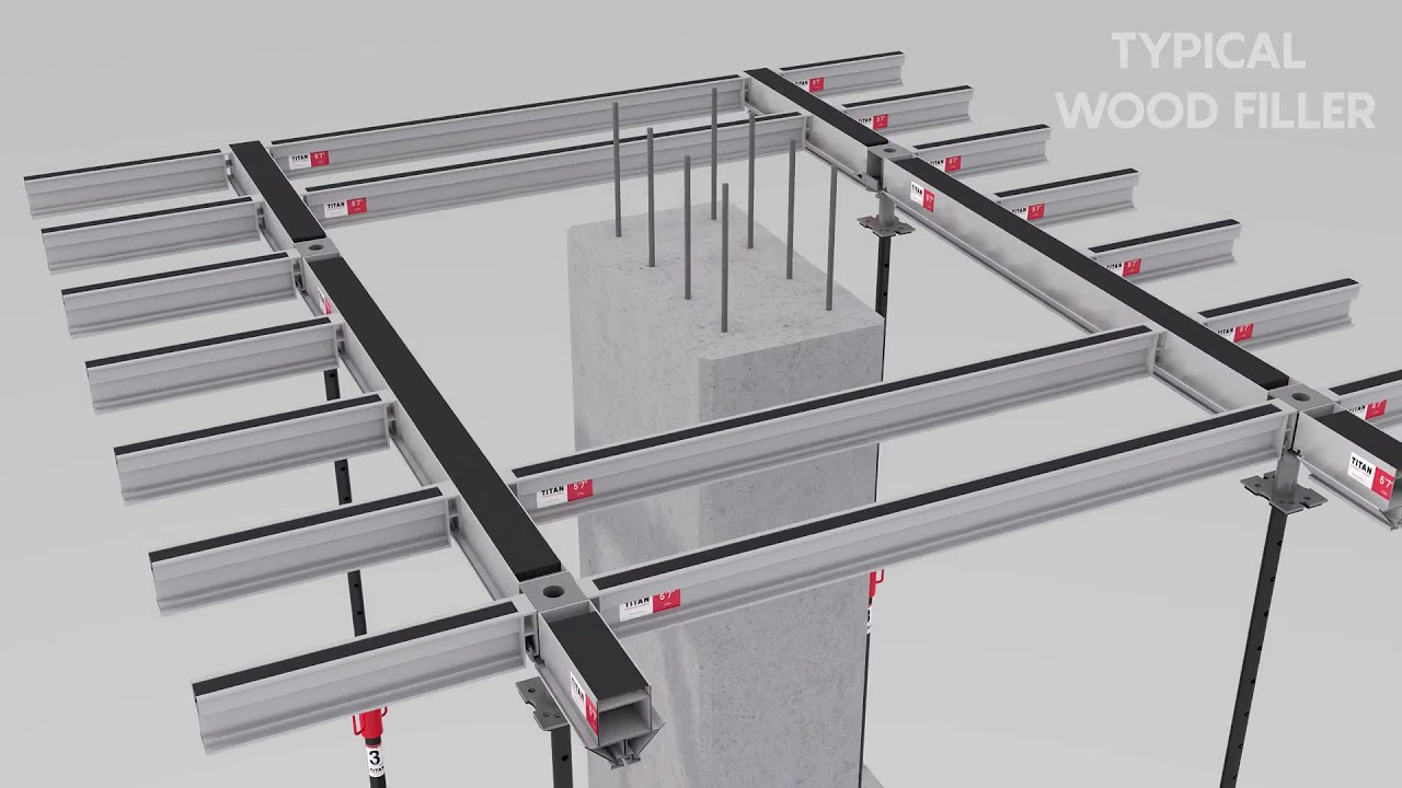 How to Install Typical Wood Filler Beams with TITAN HV Main Beams - YouTube