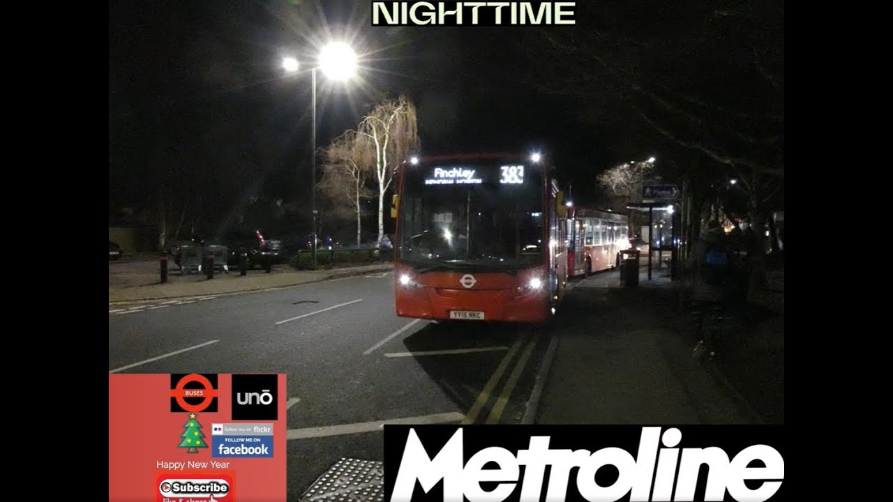 FULL JOURNEY ON THE LONDON ROUTE BUS 383 FROM BARNET, THE SPIRES TO ...